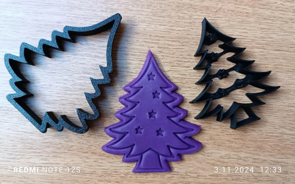 Christmast tree cookie cutter with stamp by Gar_Deco - MakerWorld