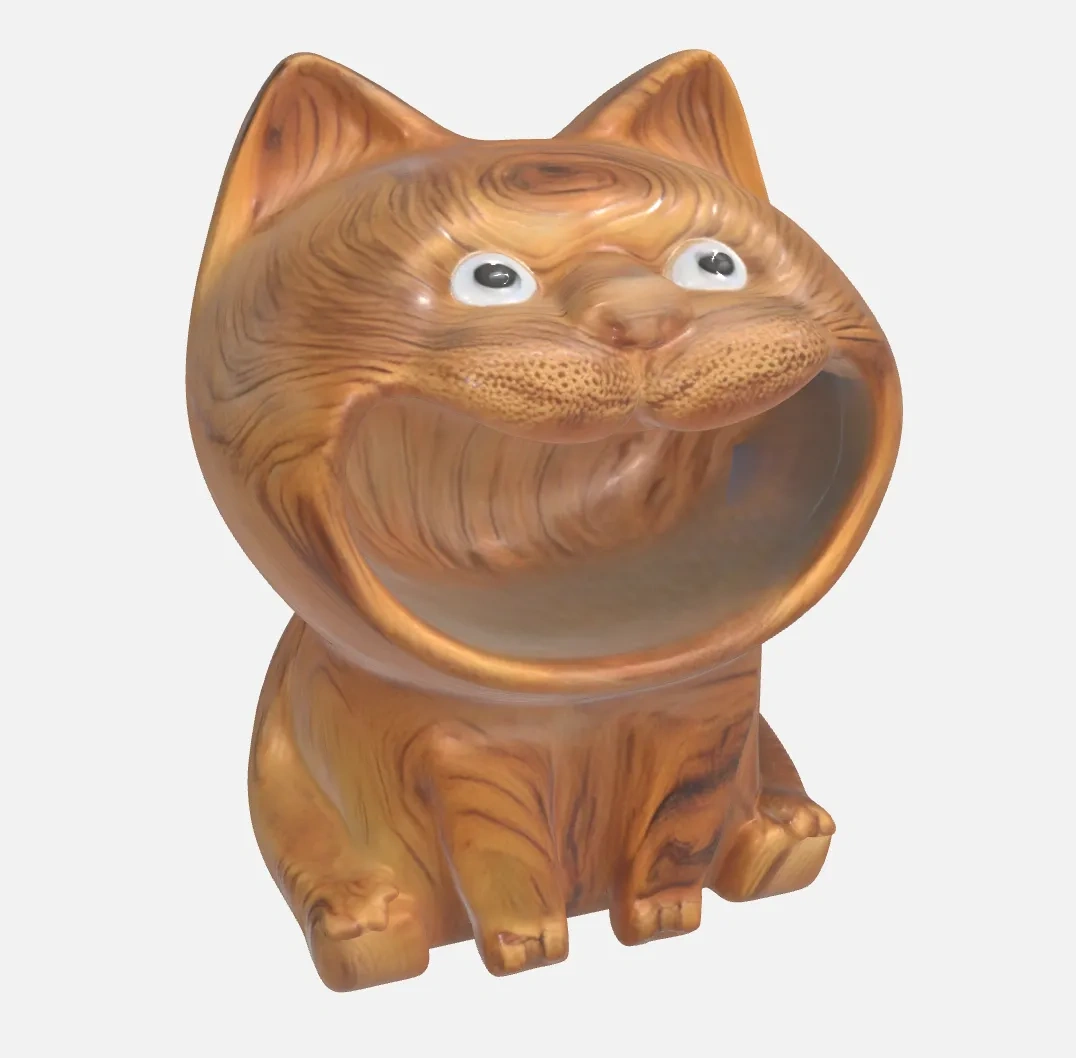 Lucky Cat, Big Mouth Cat, Entryway Key Holder Ornament by TL - MakerWorld