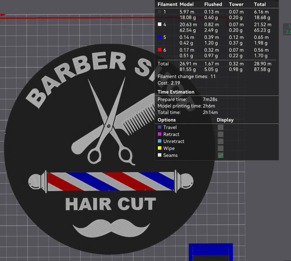 barber shop hair cut sign by > PEACEORPIECES3D MakerWorld: Download ...