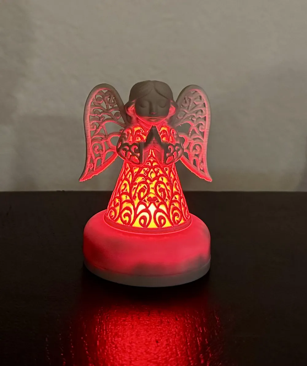Angel in Ornament Style for an LED Tealight - Free 3D Print Model ...