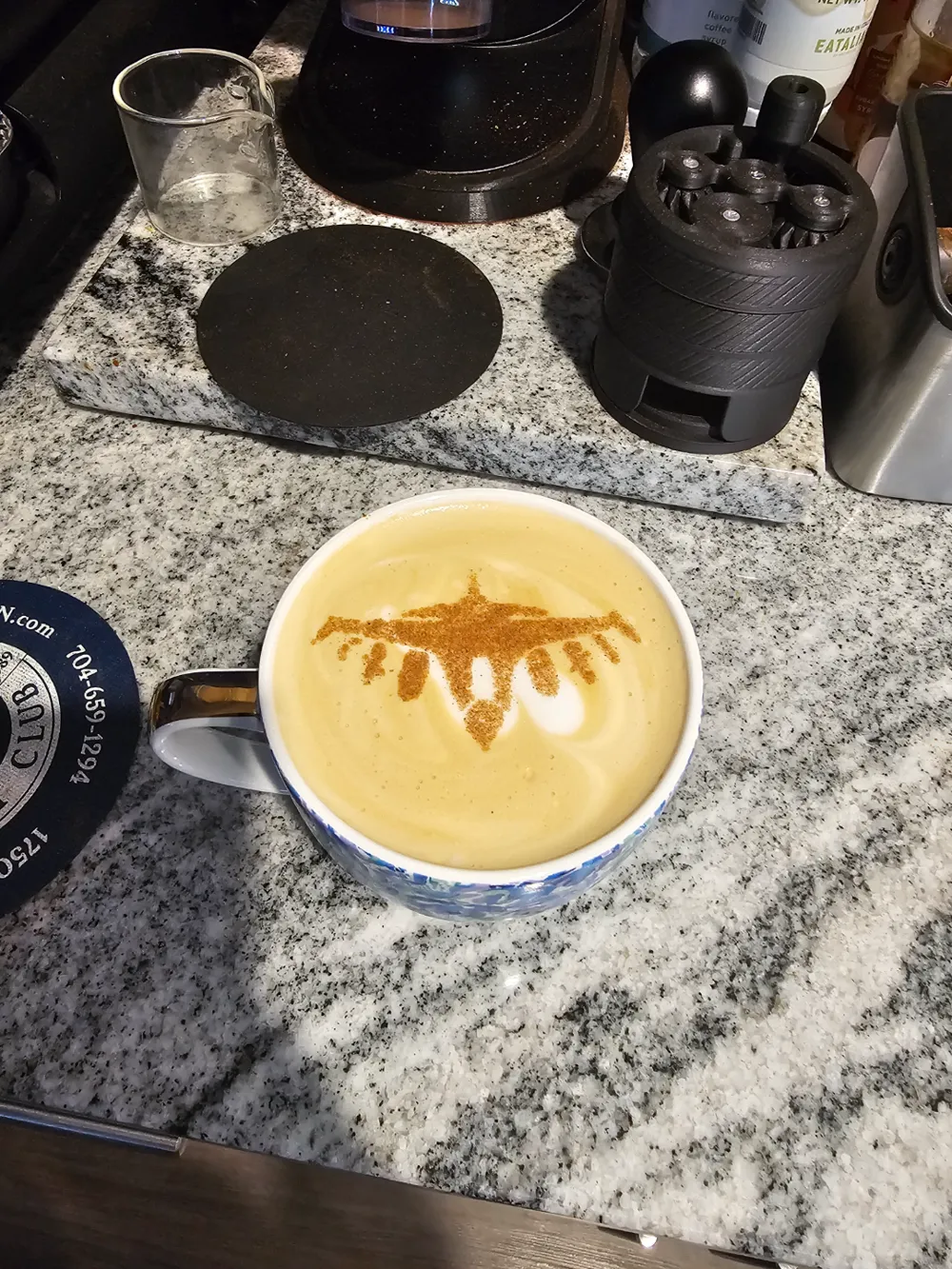 Perfect Fighter Jet w/ Missiles Latte Art Stencil - Free 3D Print Model ...