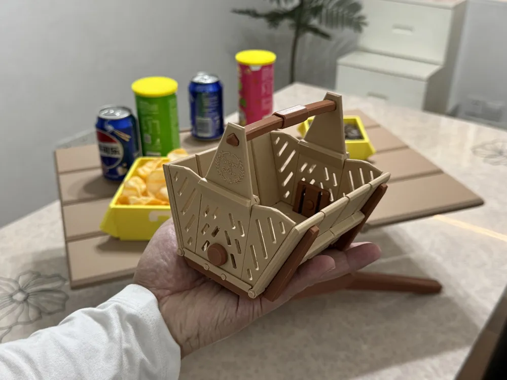 Transformable Vintage Portable Storage Basket · Folding Table - Multi ...