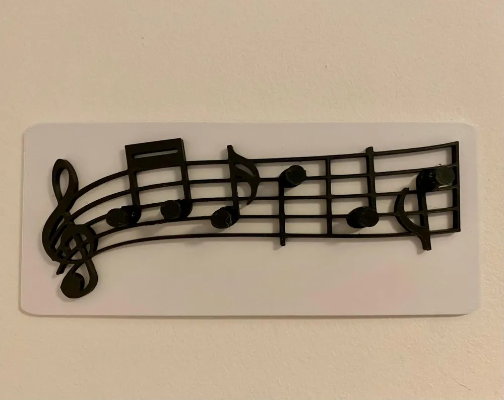 Musical Notes Key Hook by Raggy Peasant MakerWorld: Download Free 3D Models