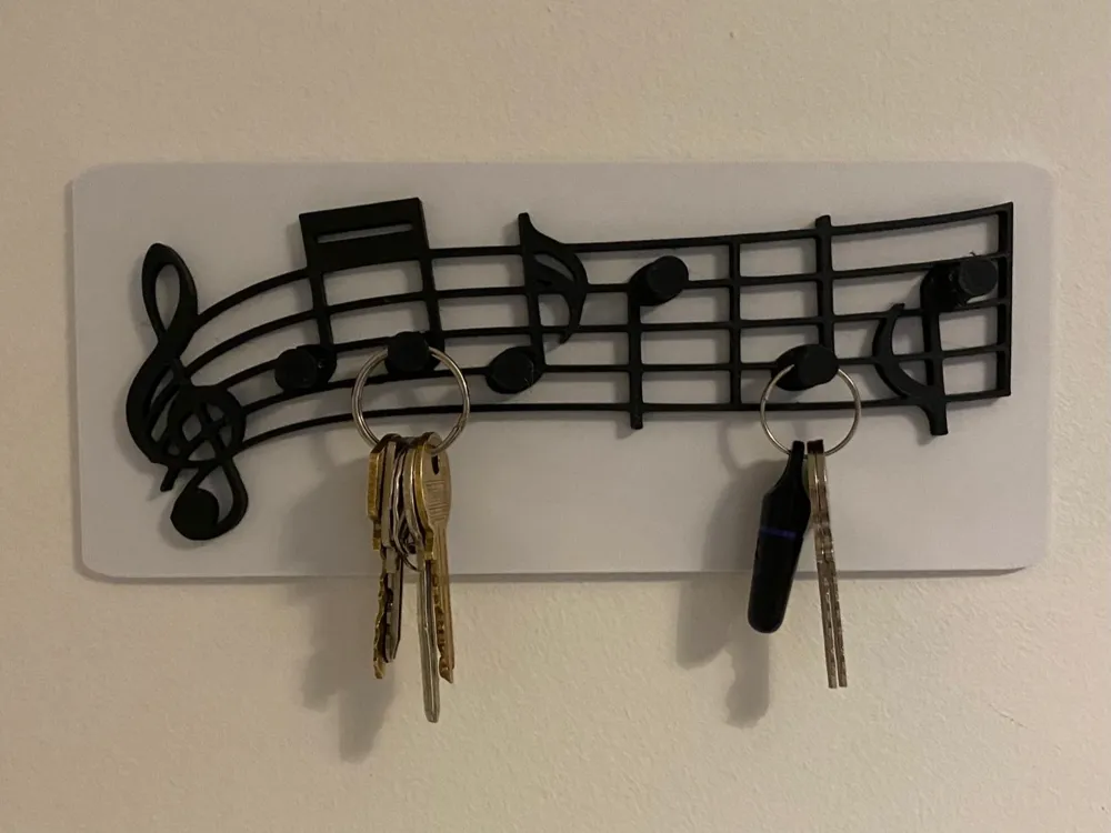 Musical Notes Key Hook by Raggy Peasant MakerWorld: Download Free 3D Models
