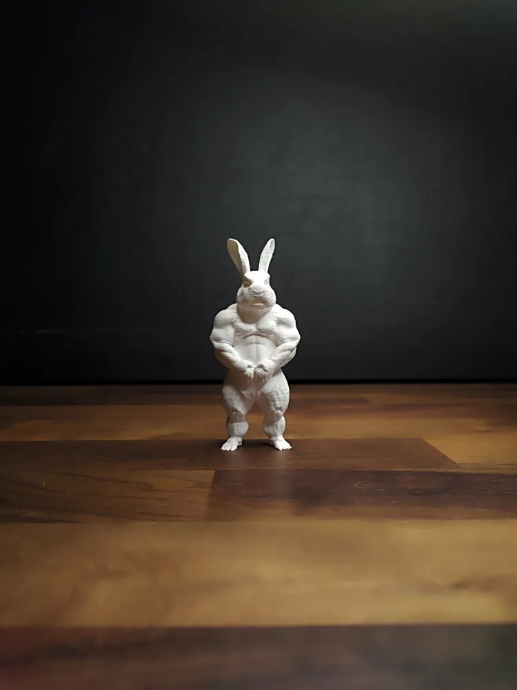 Gym Bunny – Muscular Fitness Bunny Figure - Free 3D Print Model ...