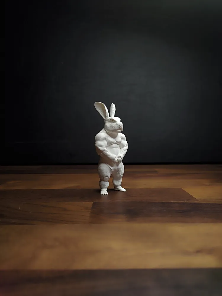 Gym Bunny – Muscular Fitness Bunny Figure - Free 3D Print Model ...