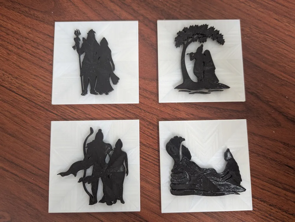 Hindu Gods & Goddesses Square Lamp - Free 3D Print Model - MakerWorld