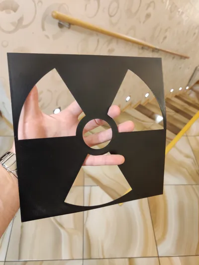 Radioactive - stencil for spray paint - Free 3D Print Model - MakerWorld