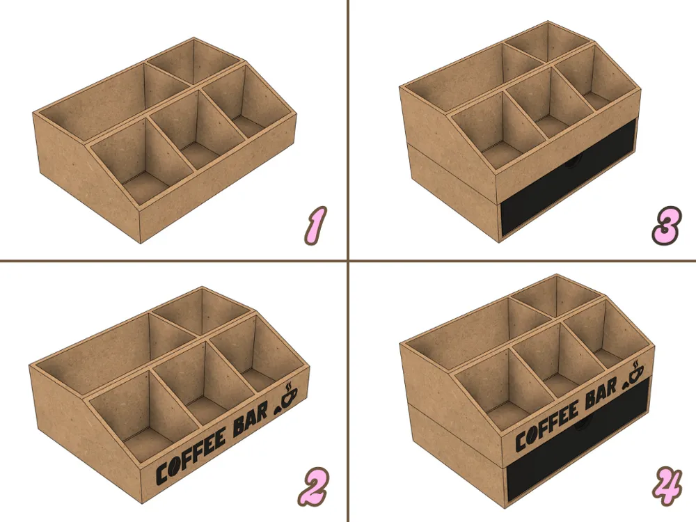 Coffee & Tea - Station/Organizer - Free 3D Print Model - MakerWorld