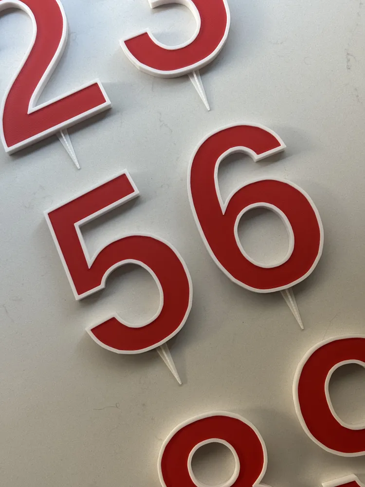 Birthday Cake Numbers - 0 1 2 3 4 5 6 7 8 9 - Free 3D Print Model ...