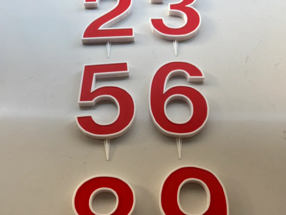 Birthday Cake Numbers - 0 1 2 3 4 5 6 7 8 9 - Free 3D Print Model ...