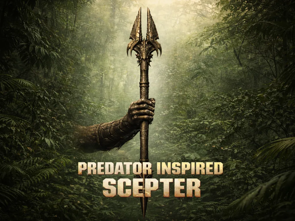 Predator Inspired Scepter - Free 3D Print Model - MakerWorld