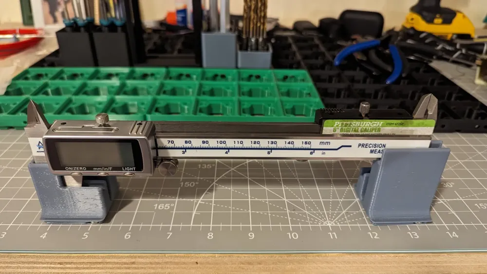 Gridfinity Caliper Stand - 1X2, 1X3, and 1X6 Remixed by Freer - MakerWorld