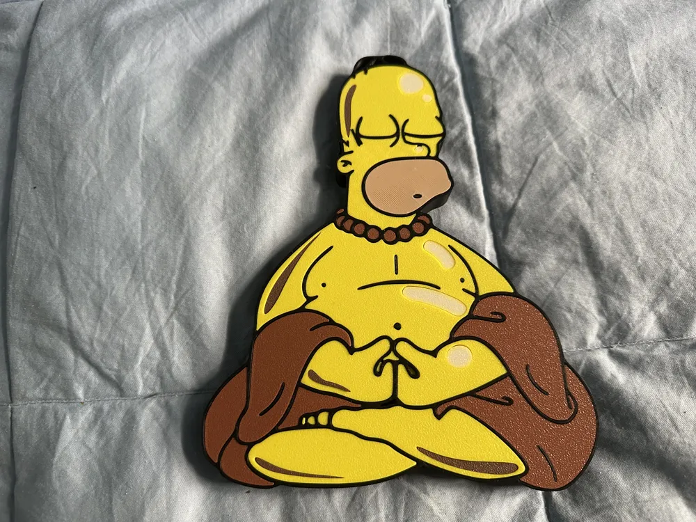 3D Zen Homer Simpson Wall Art by TheBags MakerWorld: Download Free 3D ...