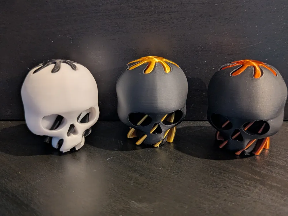 Skull Spiral Fidget - Free 3D Print Model - MakerWorld