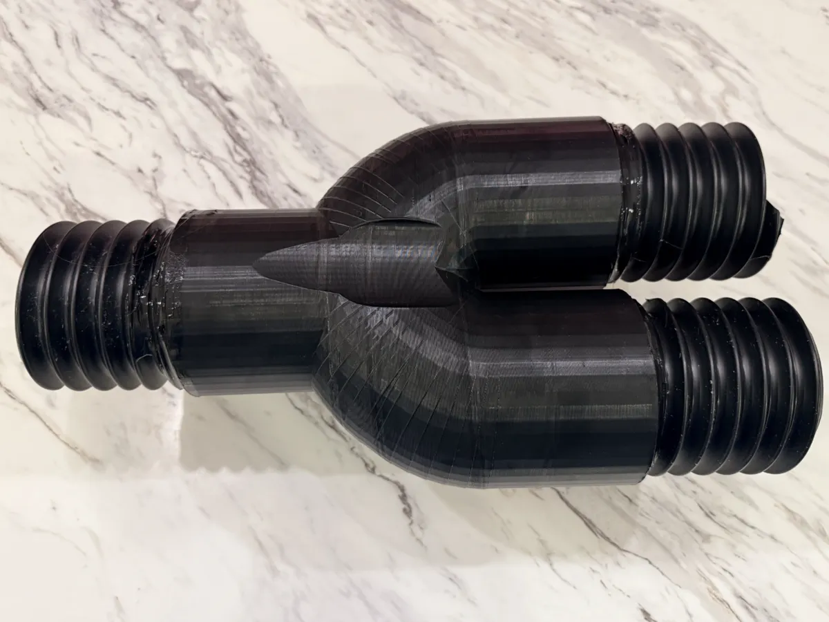 Mole Pipe Corrugated 4" Y Adapter by Czigler MakerWorld: Download Free ...