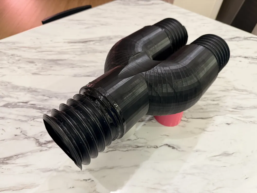 Mole Pipe Corrugated 4" Y Adapter by Czigler MakerWorld: Download Free ...