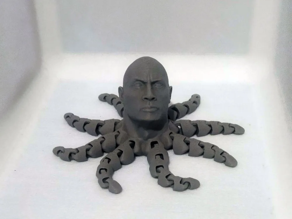 Rocktopus - Dwayne "The Rock" Johnson meet Octopus - Free 3D Print ...