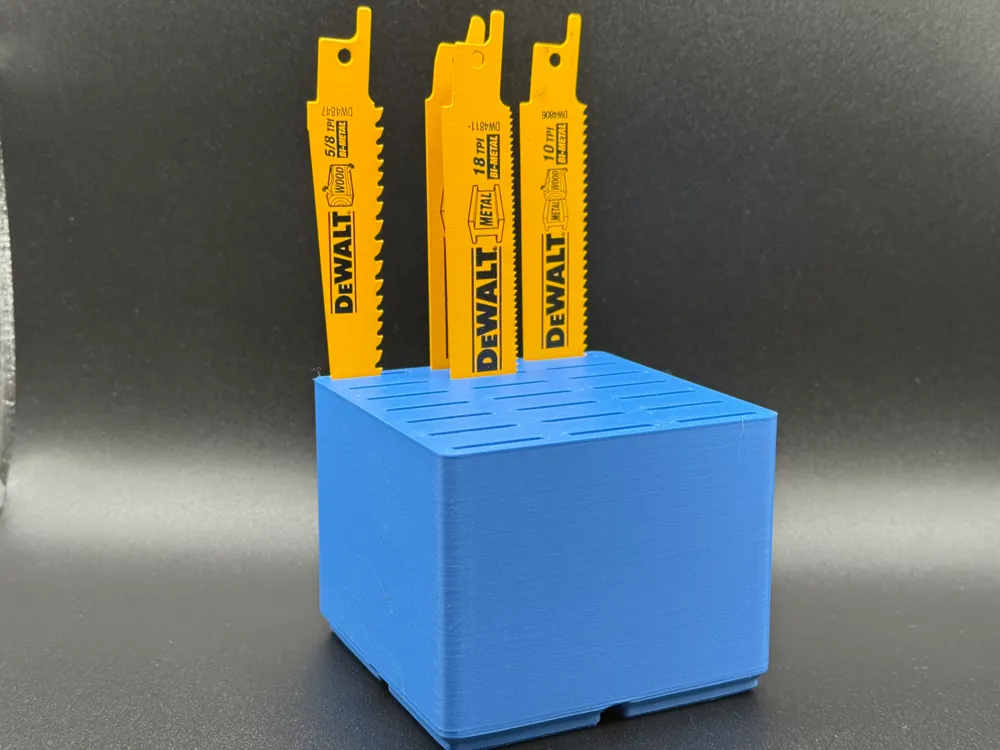 Gridfinity Reciprocating Saw Blade Holder by Hopper_Dropper - MakerWorld