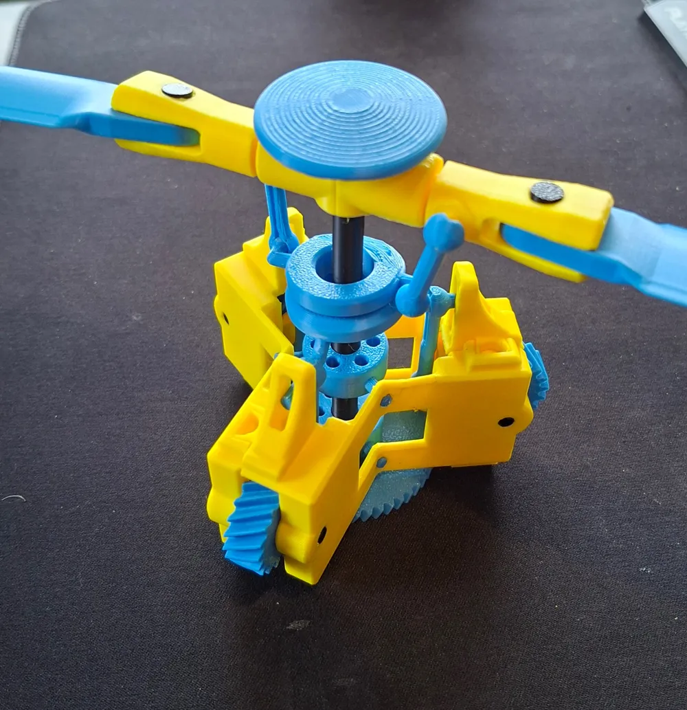 Helicopter main rotor with swash plate - Free 3D Print Model - MakerWorld