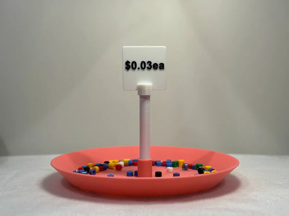 Retail display spinning bowl with custom price - Free 3D Print Model ...