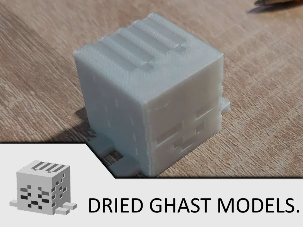 Minecraft Dried Ghast Prop by L_TetraminMakerWorld: Download Free 3D Models