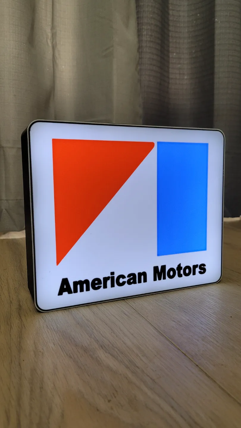 American motors logo led light box (Ams Ready) by Nostalgicprints ...
