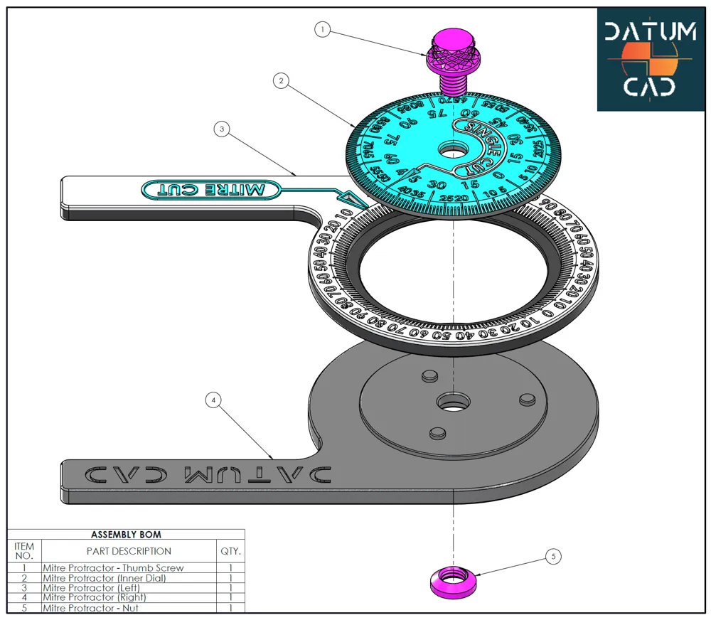 Mitre Protractor - Free 3D Print Model - MakerWorld