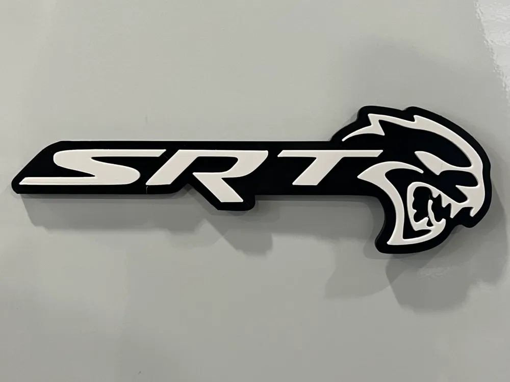 Magnetic SRT Hellcat logo by Ben MakerWorld: Download Free 3D Models