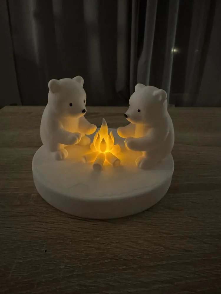 Cute Bears at the Campfire - Free 3D Print Model - MakerWorld