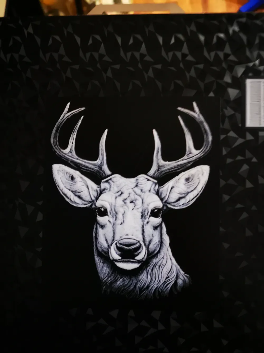 Deer Portrait 3D Wall Art | Hueforge Art Animal Photography in Black ...