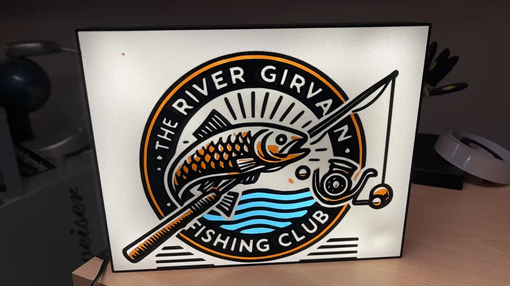The river Girvan Fishing Club Lightbox – Kostenloses 3D-Druckmodell ...