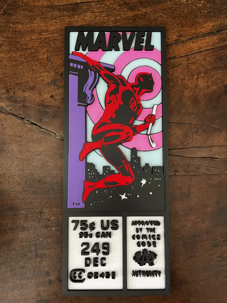 Daredevil Marvel Corner Box-Decoration Comic style by borbolo ...