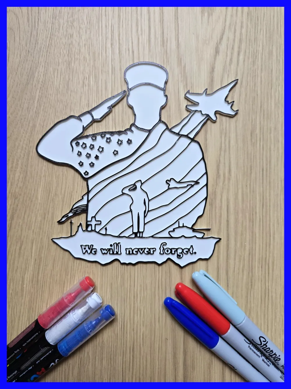 Memorial Day USA DIY Coloring 4th Of July America by Merilno3D ...