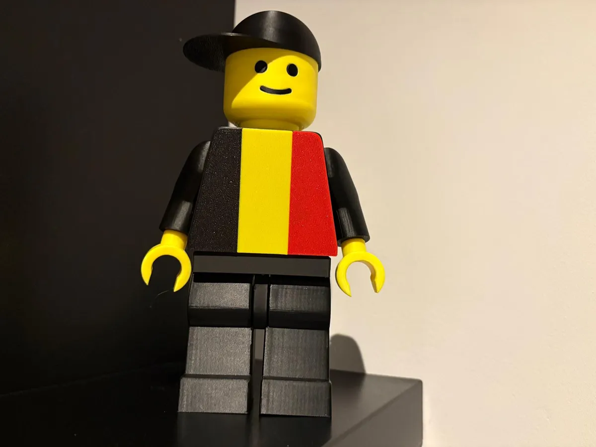 Brickman Belgium 20cm Figure 500% - Free 3D Print Model - MakerWorld