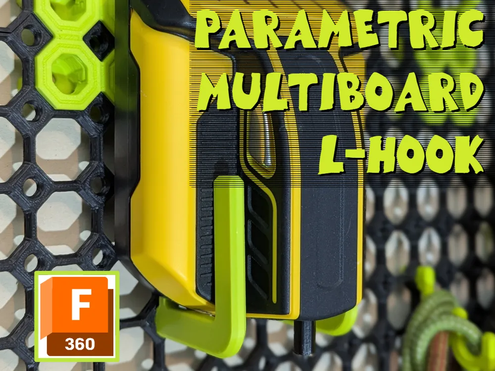 Parametric Multiboard L-Hook (Fusion 360) by CaliperDaddy MakerWorld ...