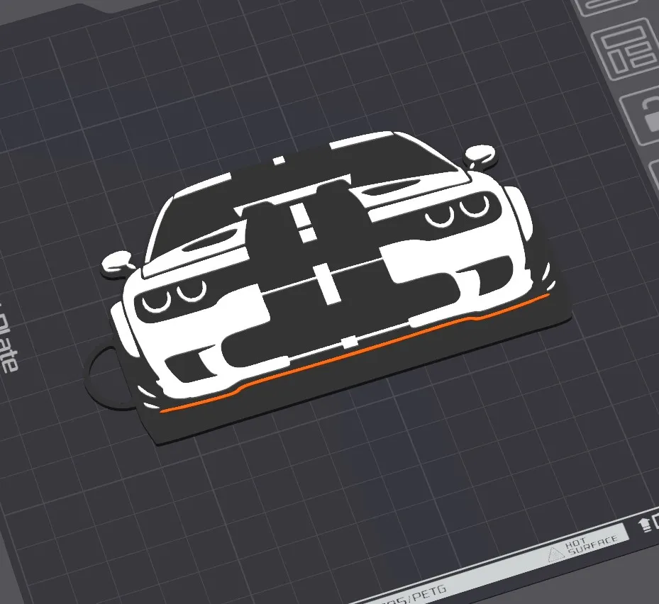 Dodge challenger keychain by takeoffhandsMakerWorld: Download Free 3D ...