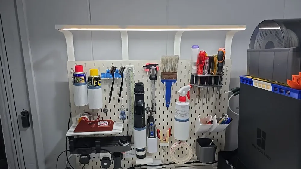 LED Light Bar For Skadis Board - Free 3D Print Model - MakerWorld