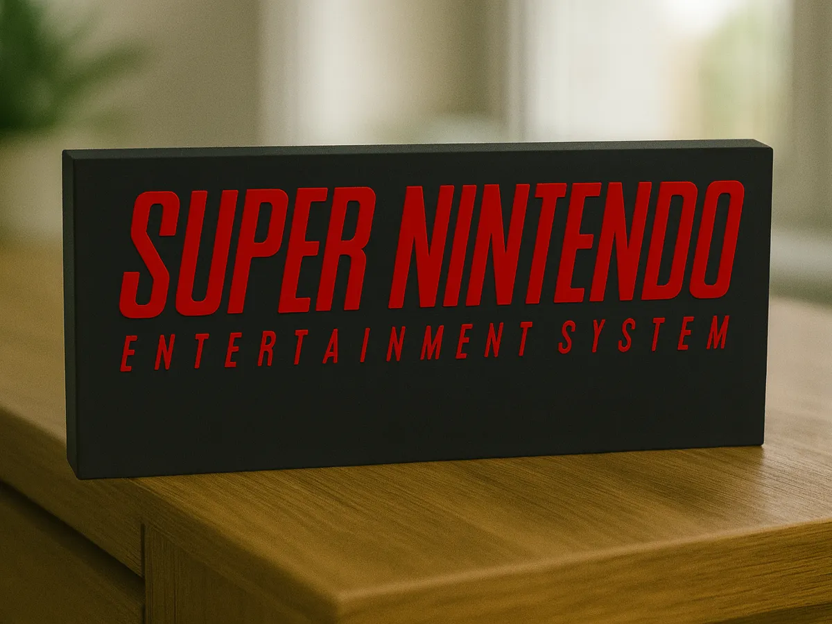 Logo Super Nintendo Preto - Modelo gratuito para impressão 3D - MakerWorld
