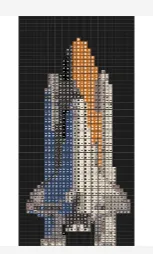Large Pixel Space shuttle Puzzle by printer master 101 MakerWorld ...