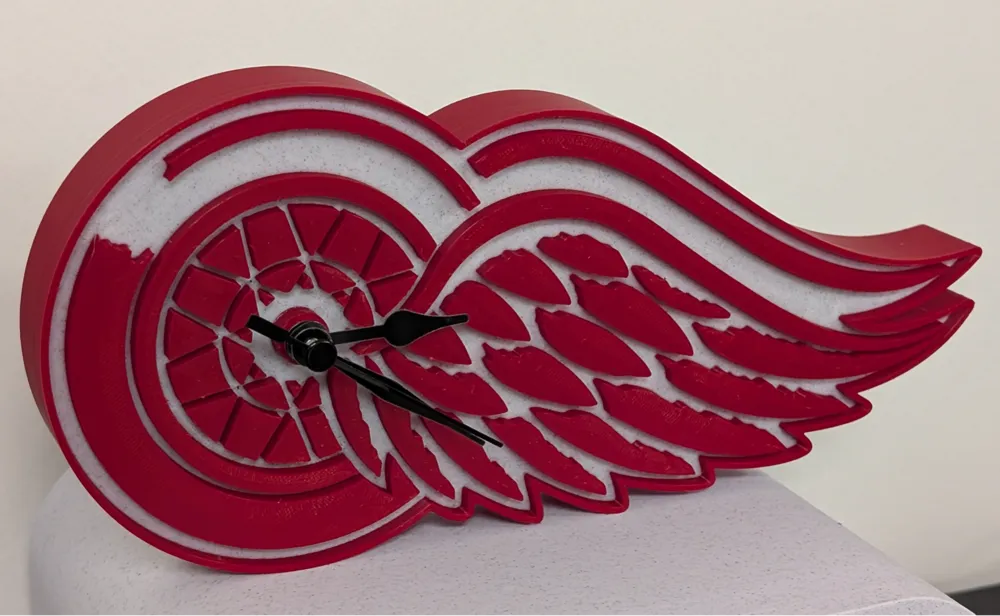 Detroit Red Wings Clock by thebadastronaut - MakerWorld