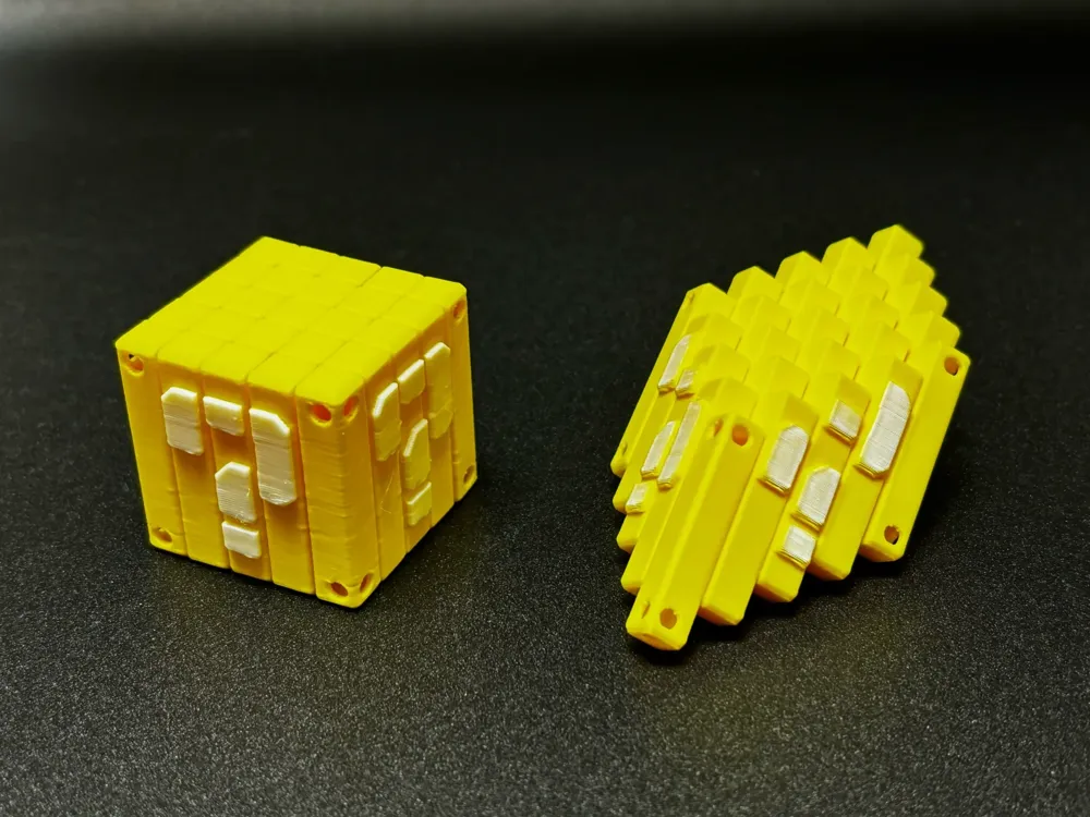 Mario Question Block (Articulated Pixel Toy) - Fidget Toy by fanf ...