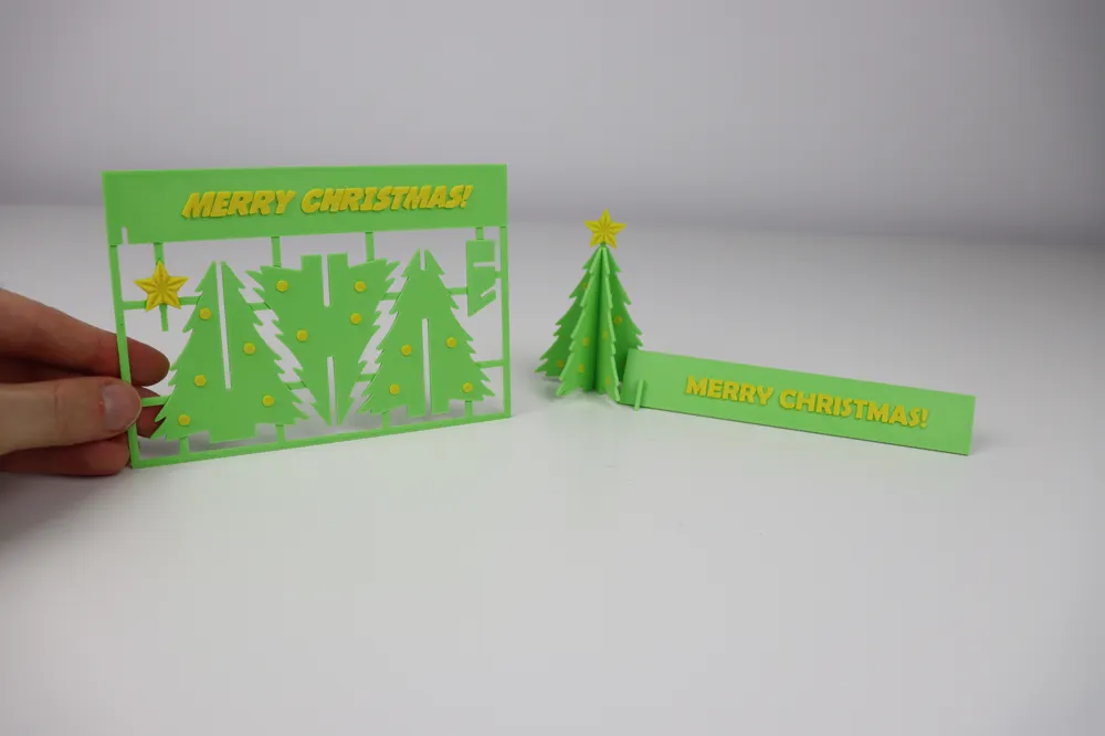 PERSONALIZABLE CHRISTMAS CARD by cube3dworld - MakerWorld