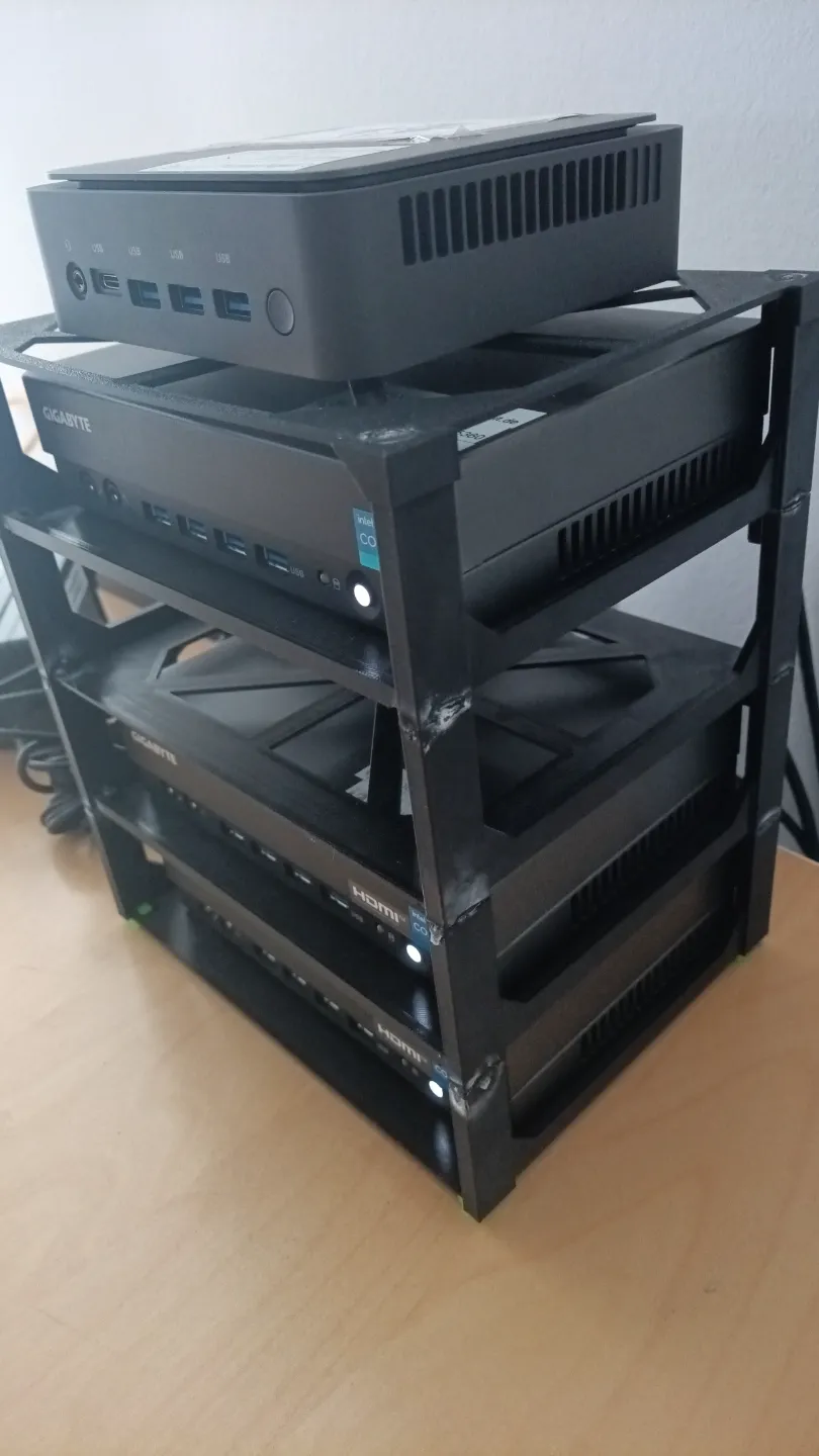 Modular Mini-PC Stacking Rack by Arydian - MakerWorld
