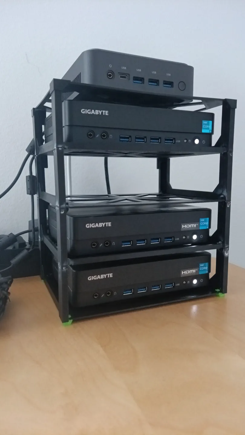 Modular Mini-PC Stacking Rack by Arydian - MakerWorld