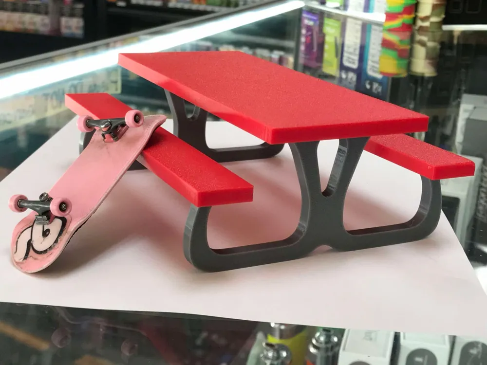 minature fingerboard picnic table by odylabs MakerWorld: Download Free ...