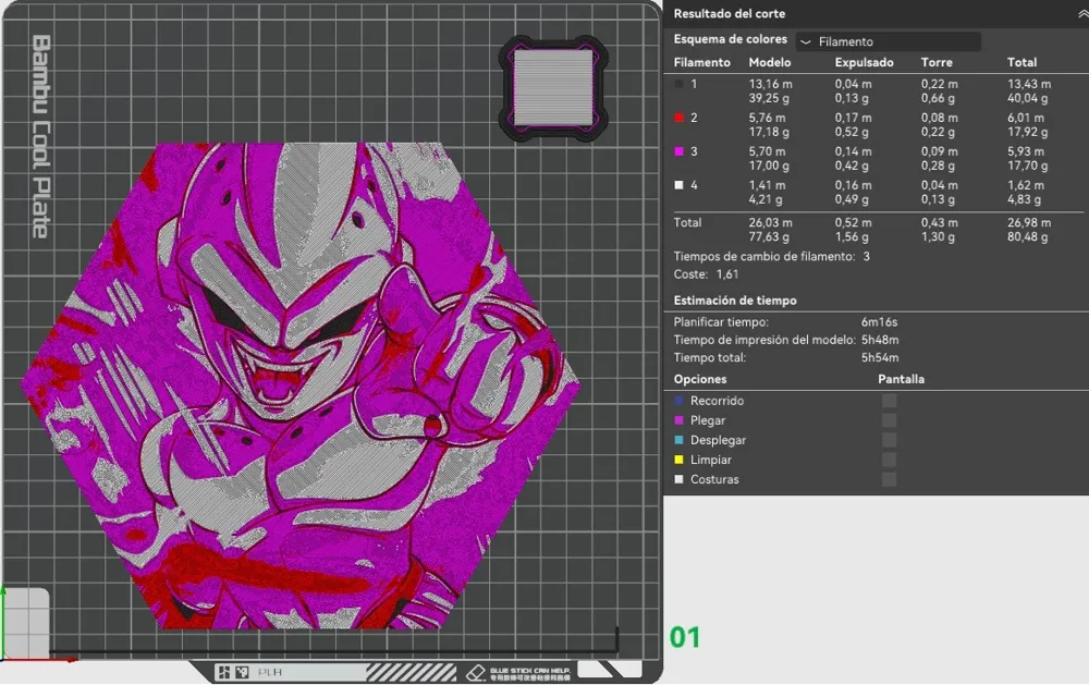Hueforge Majin Boo (Dragon Ball Z) honeycomb mode by JGz3DMaker ...