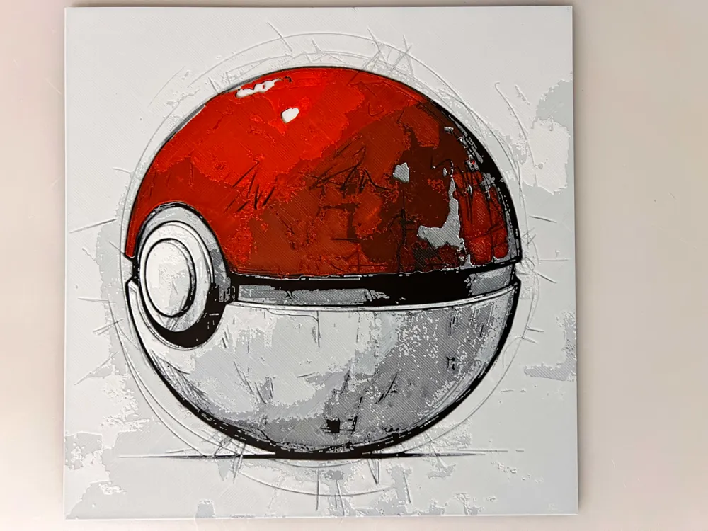 Pokémon Pokéball Scuffed and Chipped by 3djd - MakerWorld