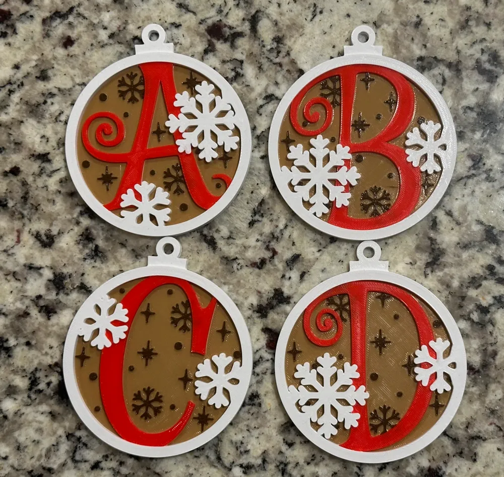 Monogram Letter Ornaments Full Alphabet by mikehurst81 - MakerWorld