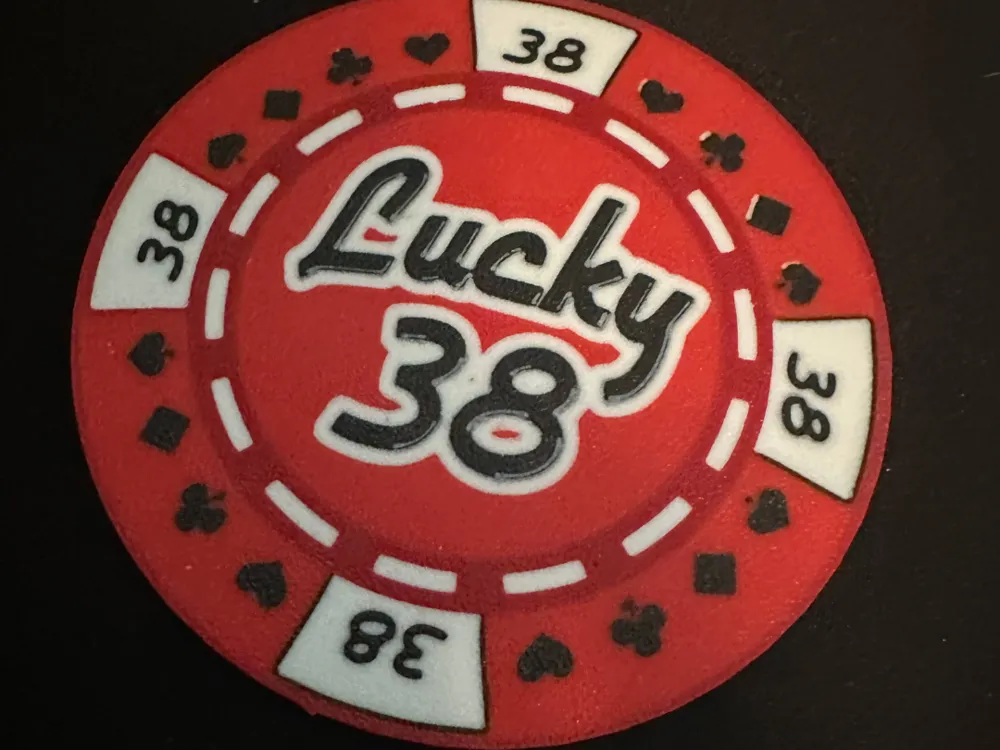 Fallout New Vegas Lucky 38 Poker Chip Coaster - Free 3D Print Model ...
